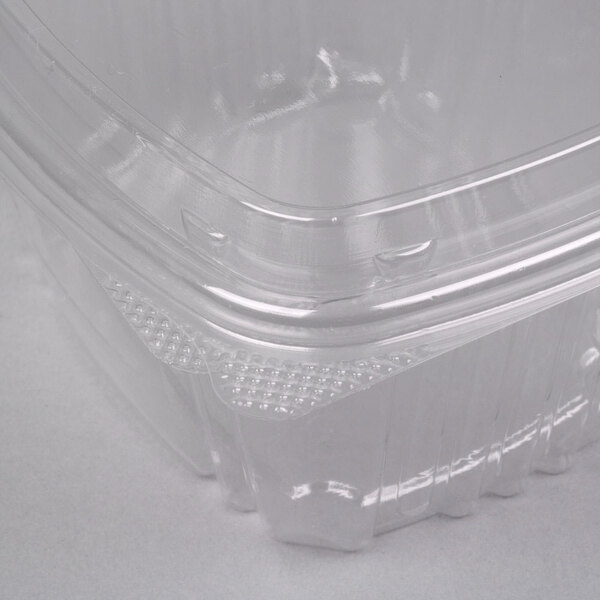 Genpak 16 oz. Clear Hinged Deli Container with High Dome Lid - 200/Case