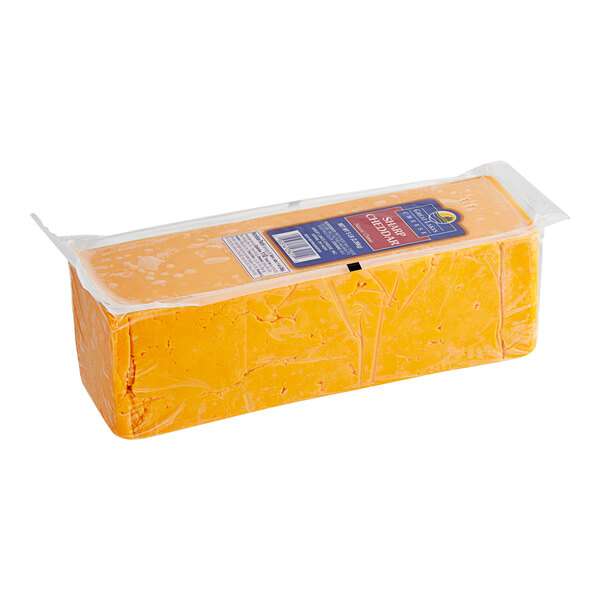 Great Lakes Cheese Yellow Sharp Cheddar Cheese 5 lb. - 2/Case