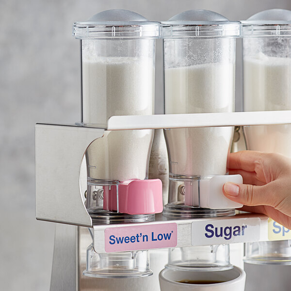 Server 87089 InSweeten 14 oz. Pink Coffee Sweetener Dispenser