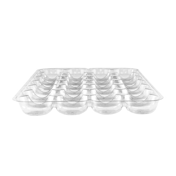 Marco Company Pro Stack 28-Section Clear Plastic Tray for Lemons and Limes - 20" x 11 1/2" x 1 3/4"