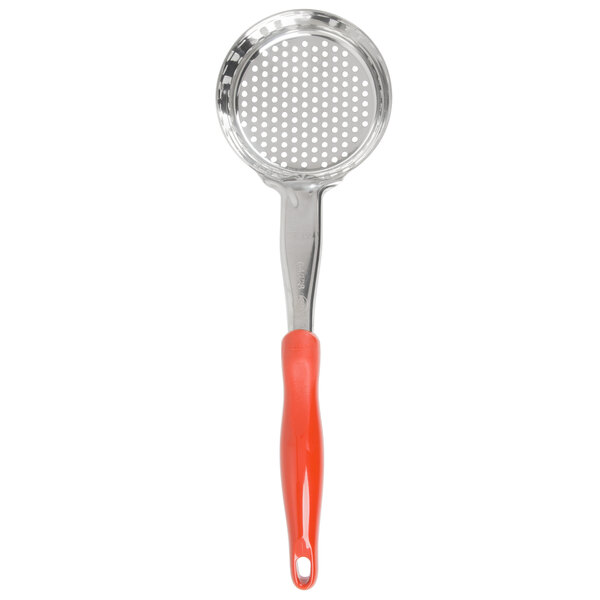 Vollrath 6432865 Jacob's Pride 8 oz. Orange Perforated Round Spoodle ...