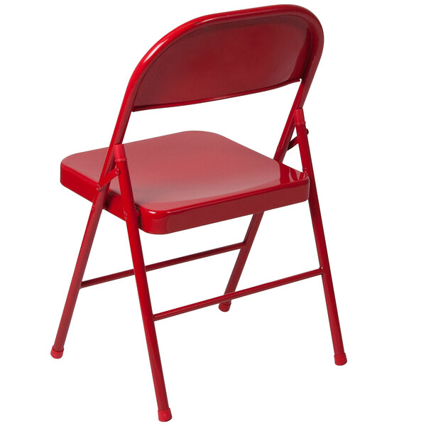 Flash Furniture BD-F002-RED-GG Hercules Series Double Braced Red Metal ...