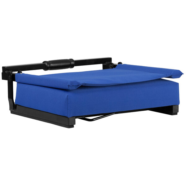Flash Furniture XU-STA-BL-GG Grandstand Blue Ultra-Padded Bleacher ...