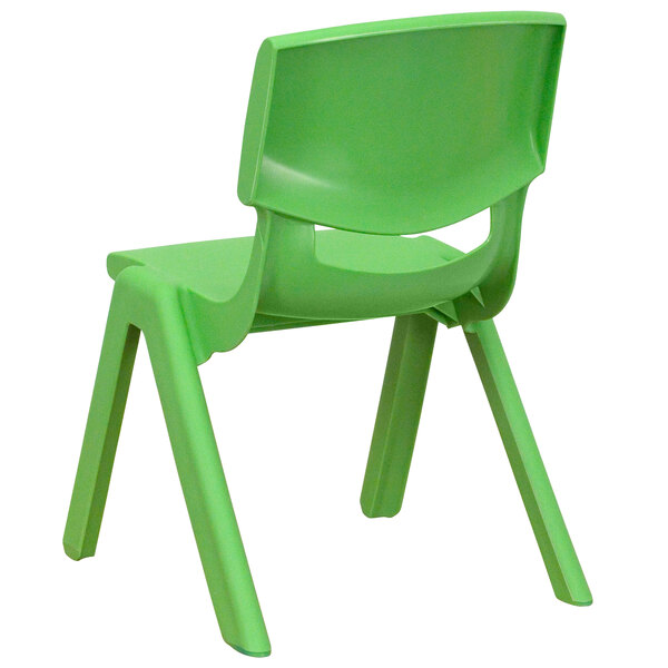 Flash Furniture YU-YCX-003-GREEN-GG Green Plastic Stackable School Chair