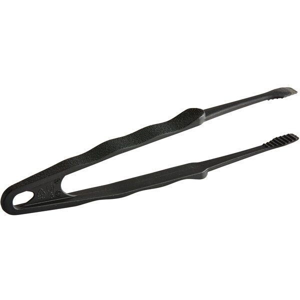 Linden Sweden 1070 Gourmaid 7 1/2" High Heat Black Nylon Grilling Tongs