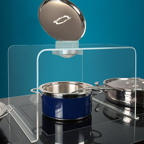 Bon Chef 9330 20" x 17" x 3 1/4" Acrylic Breath Guard with LED Light ...