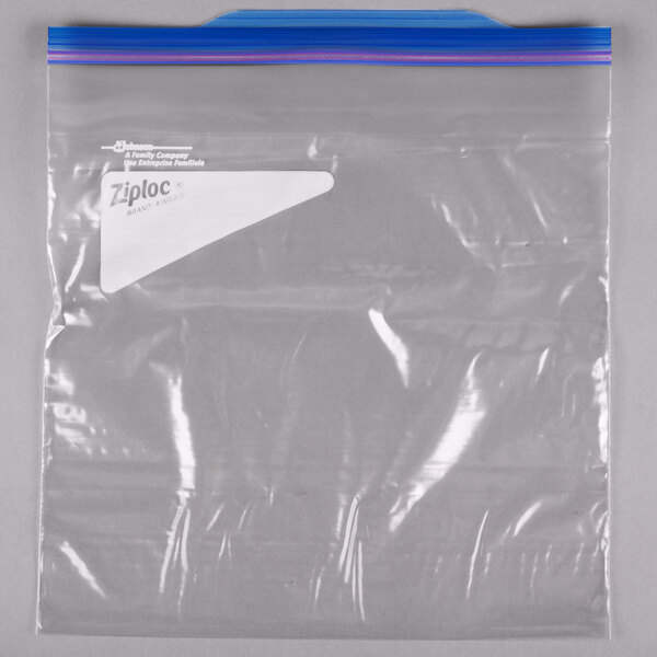 Ziploc® 364937 10 9/16" x 10 3/4" One Gallon Freezer Bag with Double ...