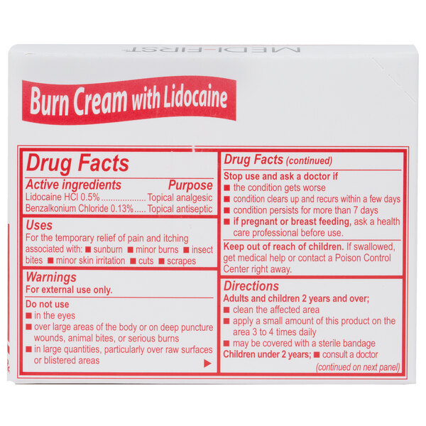 Medique 26073 Medi-First .9 g Burn Cream Packet - 25/Box