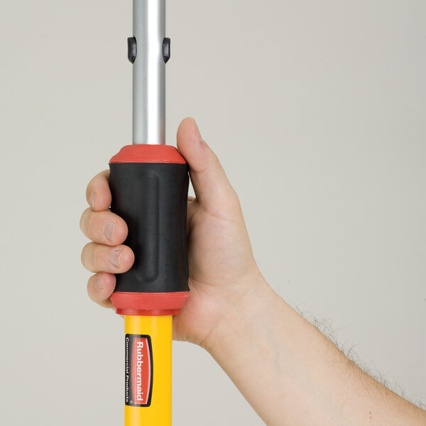 Rubbermaid FGQ77500YL00 HYGEN 6' - 18' Yellow Quick-Connect Telescoping ...