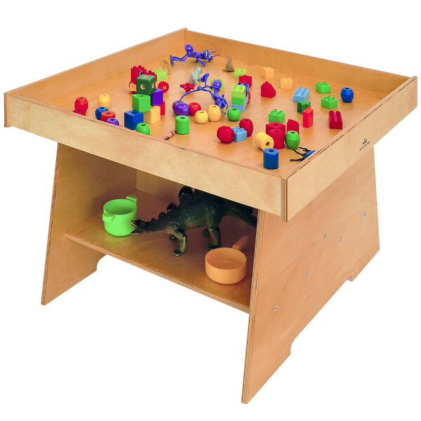 Whitney Brothers WB1606 31 1/2" x 31" x 20" Toddler's Wood Discovery Table