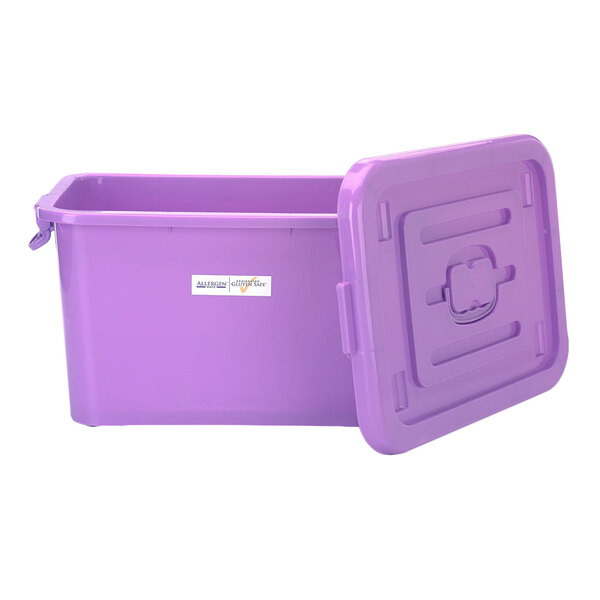 Mercer Culinary M33064 Purple Allergen-Safe Storage Tote w/ Lid