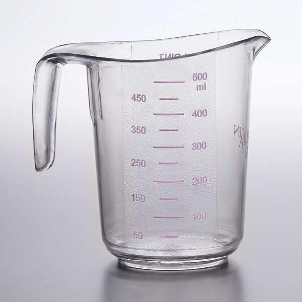 Choice 1 Pint Purple Allergen-Free Plastic Measuring Cup