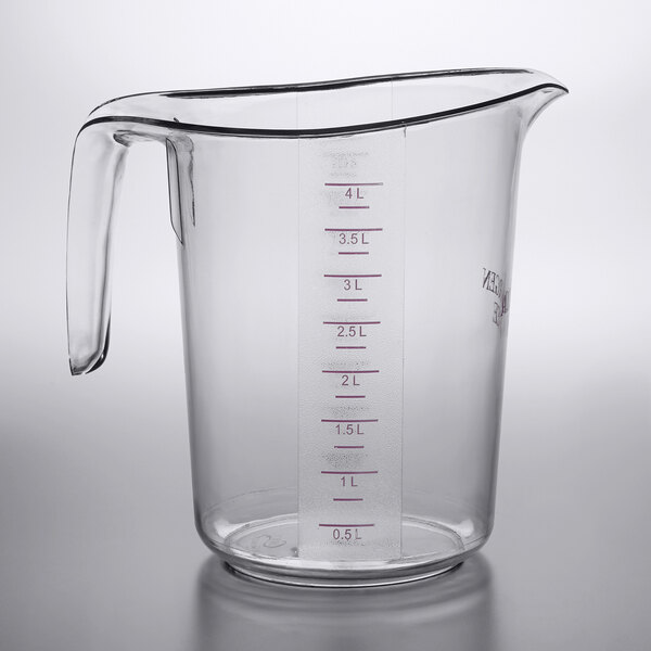 Choice 4 Qt. Purple Allergen-Free Plastic Measuring Cup