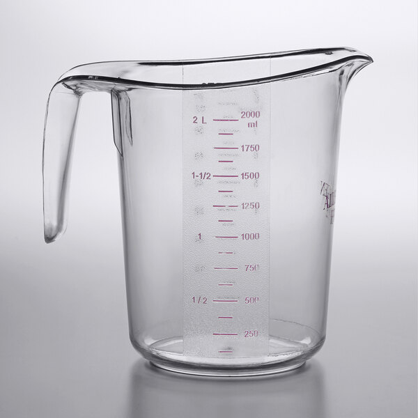 Choice 2 Qt. Purple Allergen-Free Plastic Measuring Cup