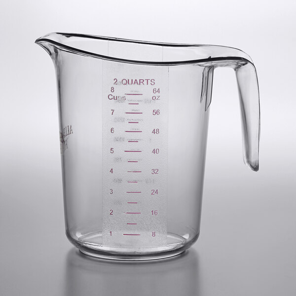 Choice 2 Qt. Purple Allergen-Free Plastic Measuring Cup