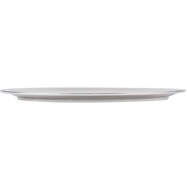 American Metalcraft HMRST2201 22" Round Hammered Stainless Steel Tray