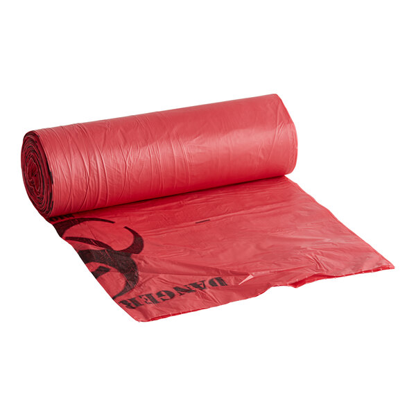 Bio Hazard Bags Red Biohazard Bags 40-45 Gallon 25-Pack - Infectious ...