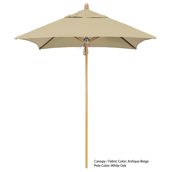 California Umbrella FLEX 604 SUNBRELLA 1A Sierra 6' Square Pulley Lift ...