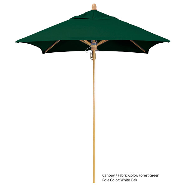 California Umbrella FLEX 604 SUNBRELLA 1A Sierra 6' Square Pulley Lift ...