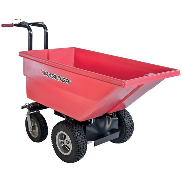 0.22 Cubic Yard Magliner Motorized Hopper Cart with 13" Pneumatic Wheels