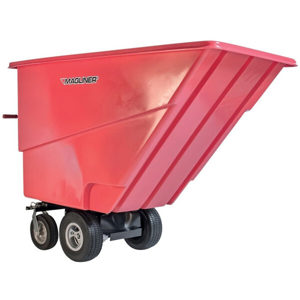 1 Cubic Yard Magliner Motorized Hopper Cart with 13" Foam Filled Wheels