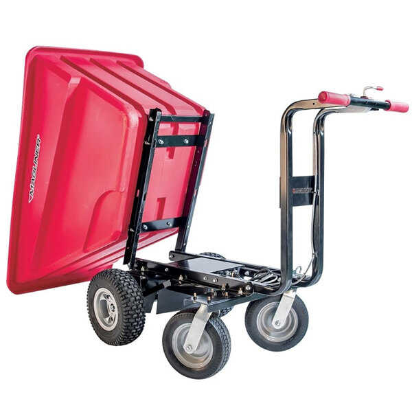 1 Cubic Yard Magliner Motorized Hopper Cart with 13" Foam Filled Wheels