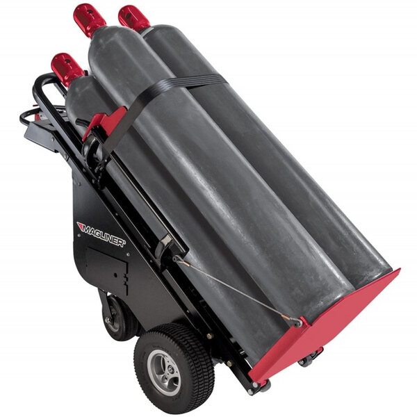Magliner MDC90B-1 1100 lb. Motorized Dewar Cart with 2 Ratchet Straps