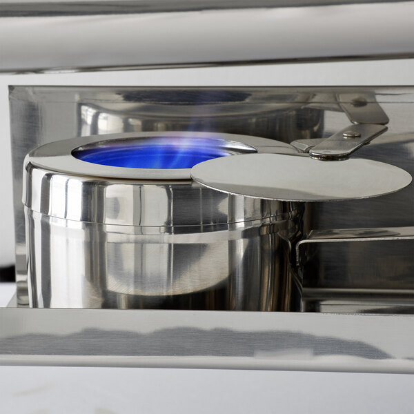 Vollrath 46864 8 oz. Stainless Steel Chafer Fuel Holder with Cover