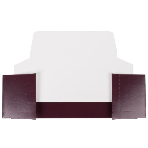 5 1/2" x 2 3/4" x 1 3/4" 1-Piece 1/2 lb. Maroon Candy Box - 250/Case