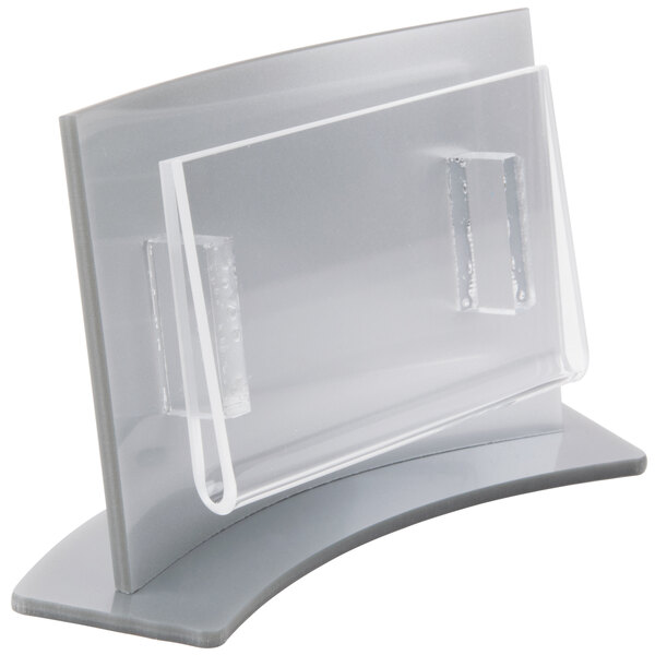 Cal-Mil 830 Forma Silver Acrylic Frame Displayette - 3" x 2 1/2"
