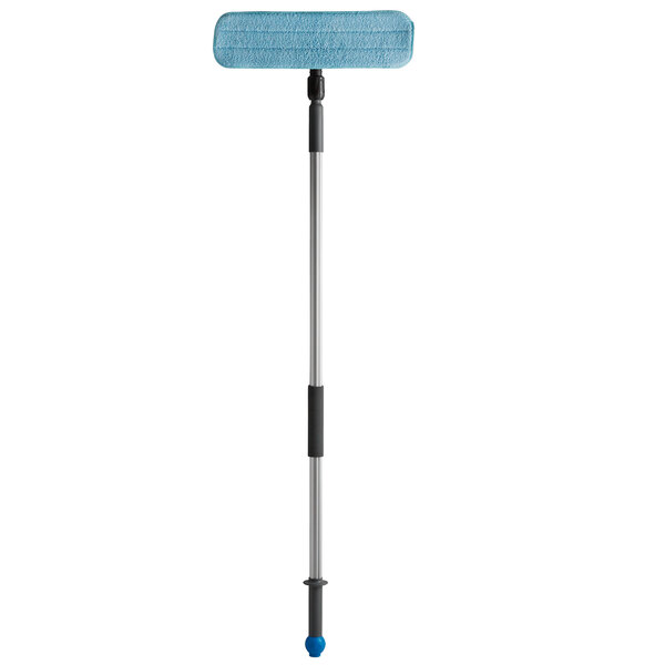 Lavex 18" Blue Microfiber Spray Mop Kit with 2 Pads