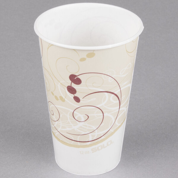 Solo R12N-J8000 Symphony 12 oz. Wax Treated Paper Cold Cup - 2000/Case