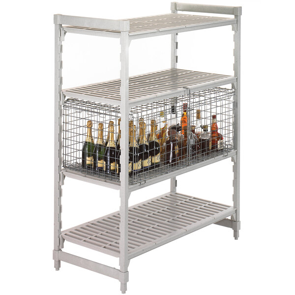 Cambro CSSC244818000 Camshelving® Single Shelf Security Cage for ...