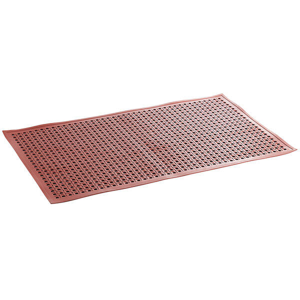 Red Rubber Anti Fatigue Kitchen Mat (1/2" Thick, 3' x 5')