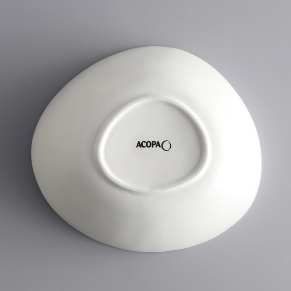 Acopa Nova 25 oz. Cream White Tall Coupe Stoneware Bowl - 12/Case