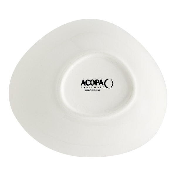 Acopa Nova 12 oz. Cream White Tall Coupe Stoneware Bowl - 12/Case