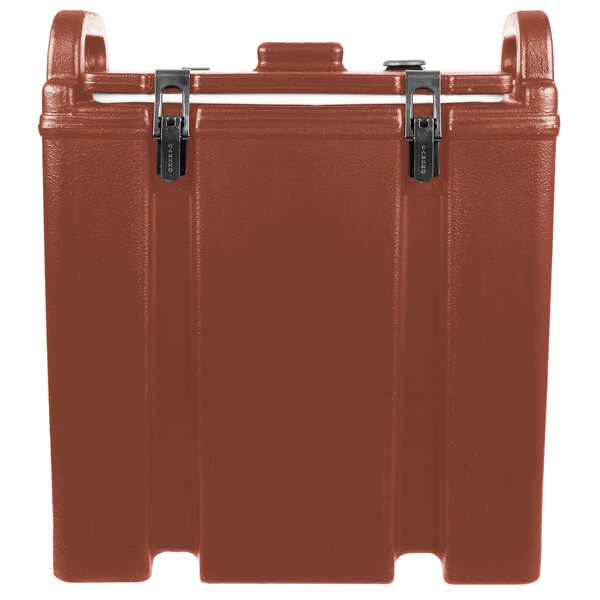 Cambro 350LCD402 Camtainer 3.375 Gallon Brick Red Insulated Soup Carrier