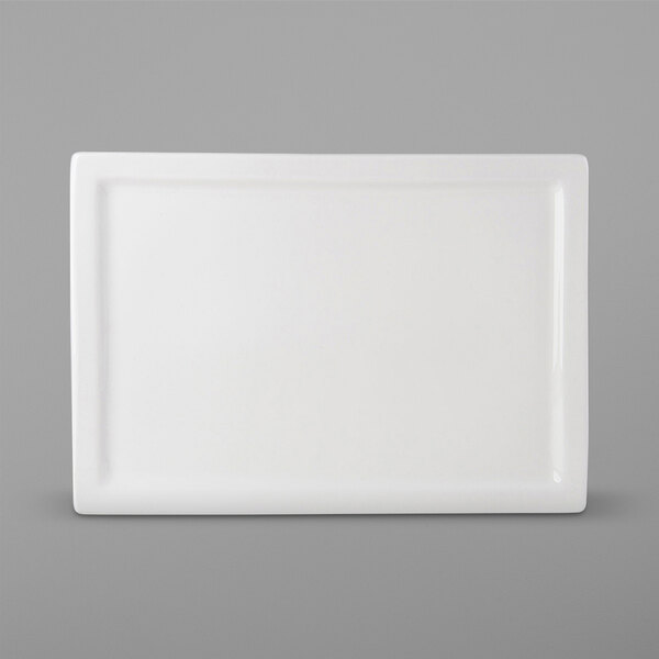 Tuxton ABU-554 Napa AlumaTux 15 1/2" x 11" Pearl White (European White ...