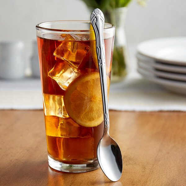 Choice Bethany 7 1/8" 18/0 Stainless Steel Iced Tea Spoon - 12/Case