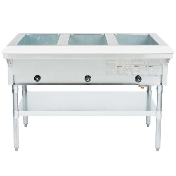 Eagle Steam Table, Liquid Propane, 3 Pan - WebstaurantStore