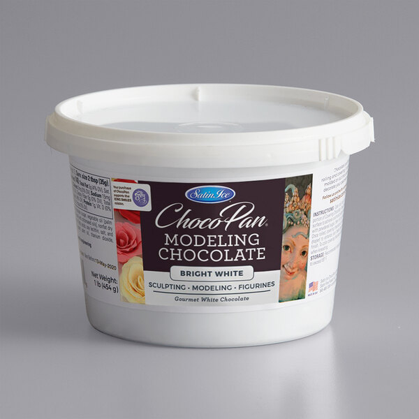 Satin Ice ChocoPan 1 lb. Bright White Modeling Chocolate