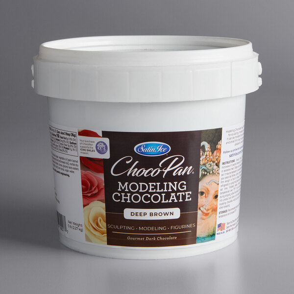 Satin Ice ChocoPan 5 lb. Deep Brown Modeling Chocolate