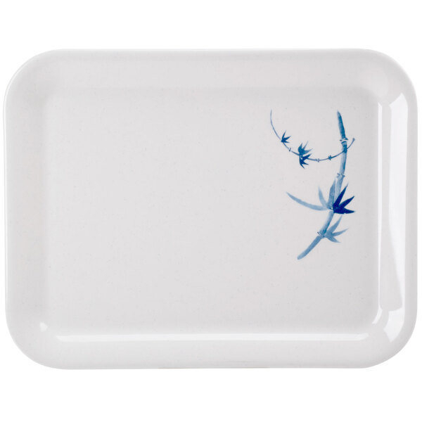 Thunder Group 0901BB Blue Bamboo 13 1/8" x 10 1/4" Melamine Small Tray ...