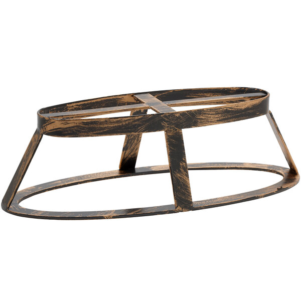 GET MTS-OV3-AB Madison Avenue 3" Tall Antique Brass Oval Stand ...