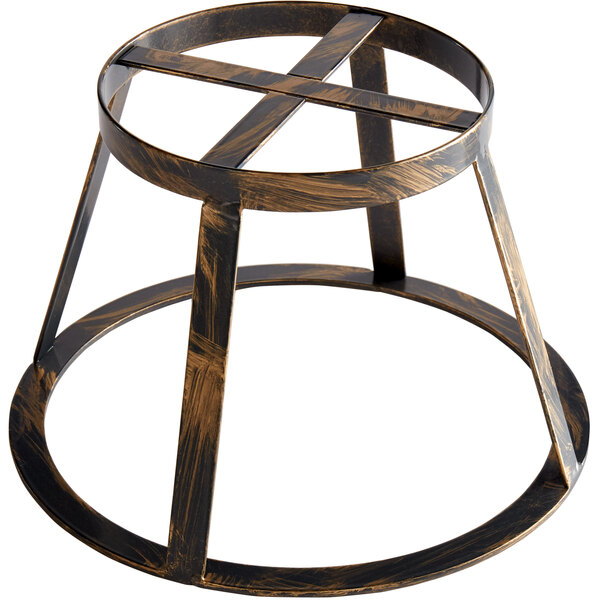 GET MTS-R6-AB Madison Avenue 6" Tall Antique Brass Round Display Stand ...