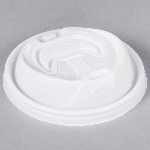 Dart 16RCL Optima White Travel Lid with Reclosable Tab - 1000/Case