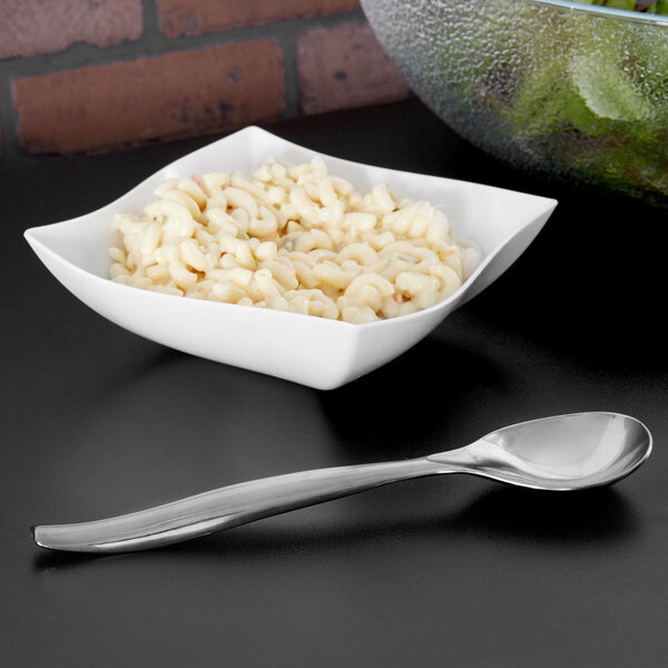 Sabert UM72S 10" Disposable Silver Plastic Serving Spoon - 72/Case