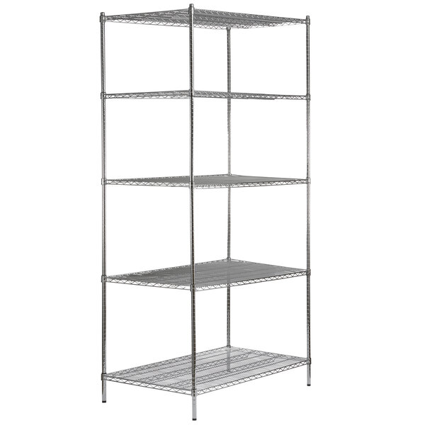 Regency 30" x 48" x 96" NSF Chrome 5-Shelf Kit