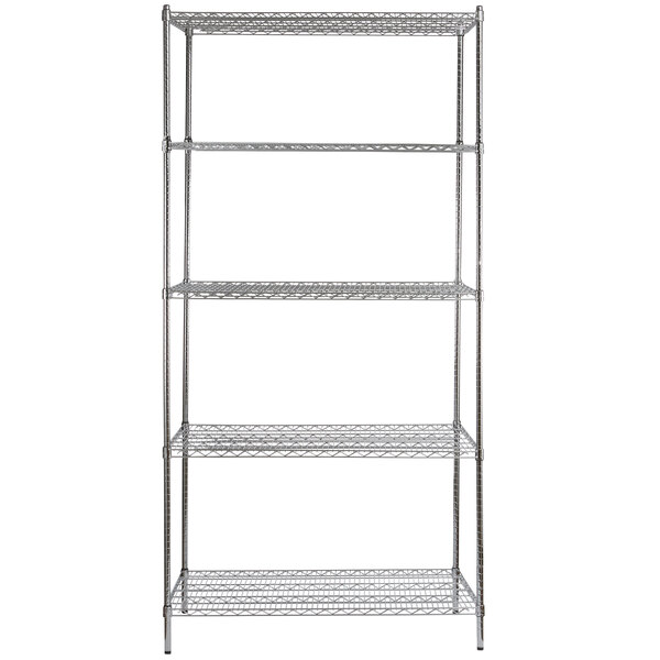 Regency 30" x 48" x 96" NSF Chrome 5-Shelf Kit