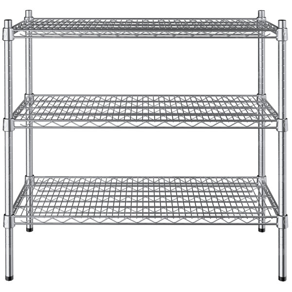 Regency 18" x 36" x 34" NSF Stainless Steel 3-Shelf Kit
